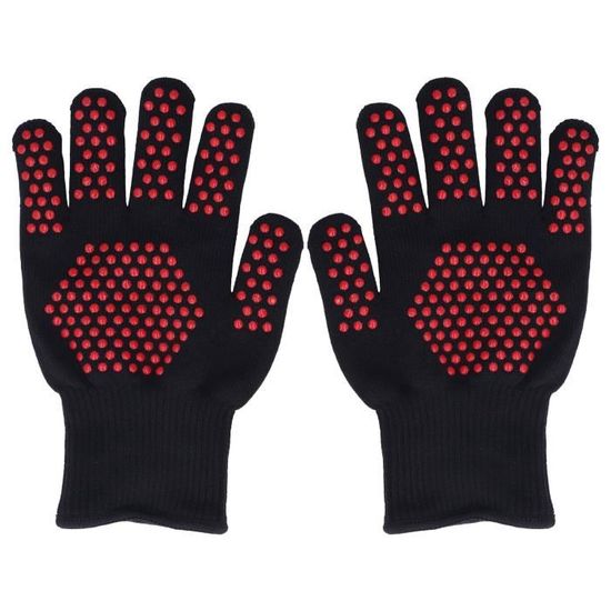 ROM Gants résistants à la chaleur 25cm Doigts séparés Mitaines Outil de ...