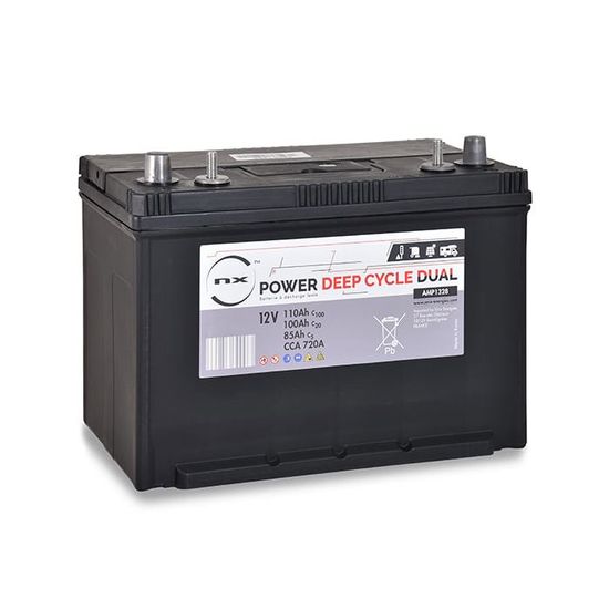NX - Batterie traction NX Power Deep Cycle DUAL 12V 100Ah-NX ...