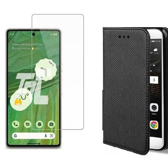 Coque - Google - Pixel 8 Pro - Cuir écologique - Fermeture magnétique ...