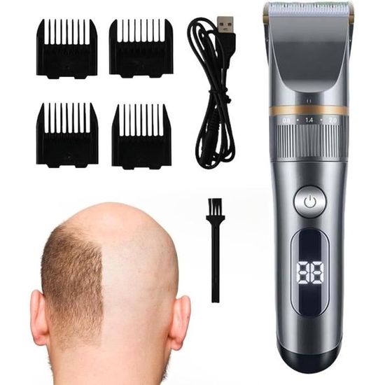 Tondeuses À Cheveux Électriques - Tondeuse À Cheveux Rechargeable Usb Réglable À Affichage ...