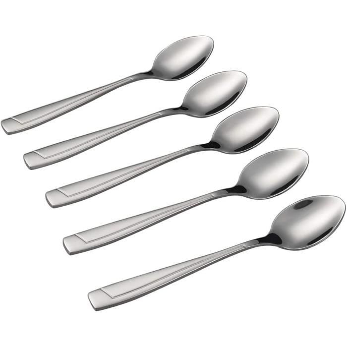 Cuillères à Thé Petites Cuillères Petites Cuillères à Dessert en Acier ...