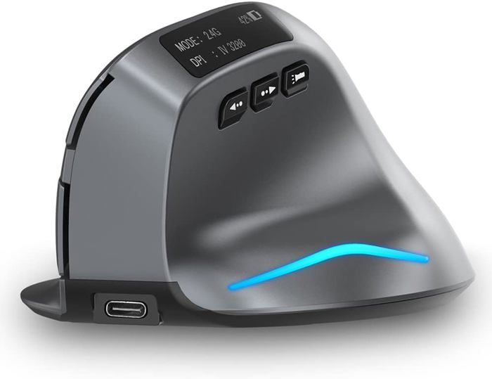 Souris Sans Fil Rechargeable,Souris Bluetooth Avec Écran Led,7 Boutons ...