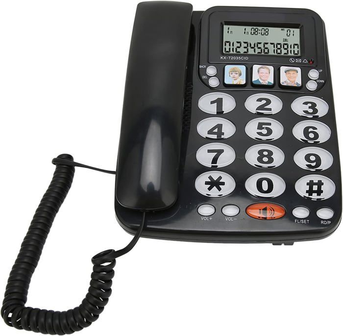 Téléphone Filaire de Bureau, Stockage du Numéro D'identification de L'appelant Raccourcis de L ...