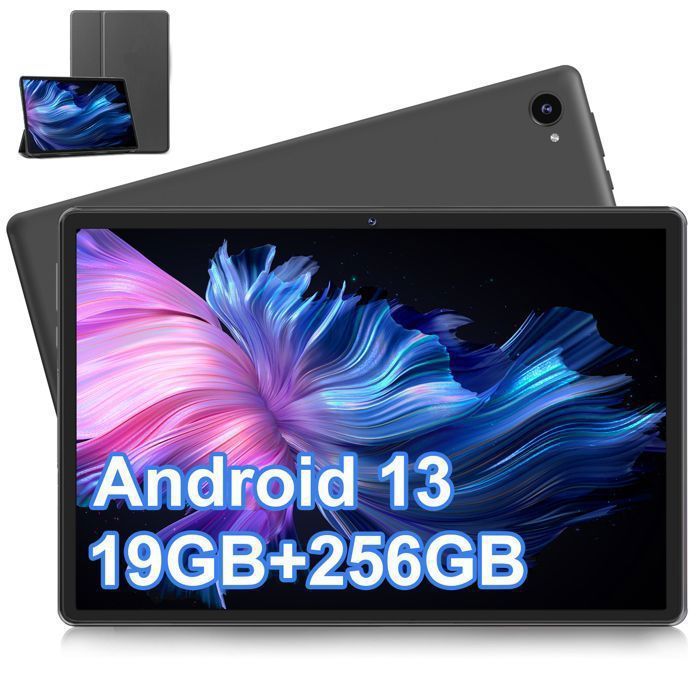 Tablette Tactile 10 Pouces - Android 13 - 19 Go RAM - 256 Go ROM - 1 To Extensible - WiFi 5G ...