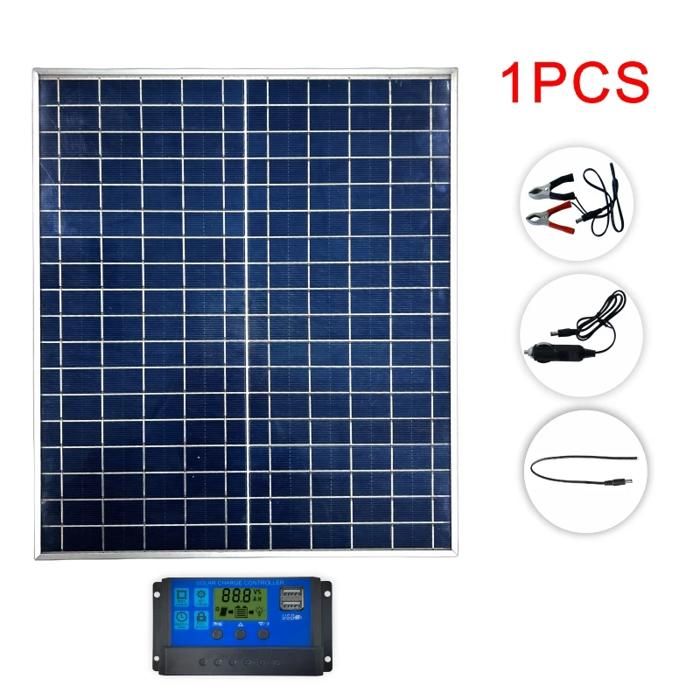 PENG - PANNEAU SOLAIRE - Kit panneau solaire 12V 500W/1000W, USB, contrôleur 100A, chargeur ...