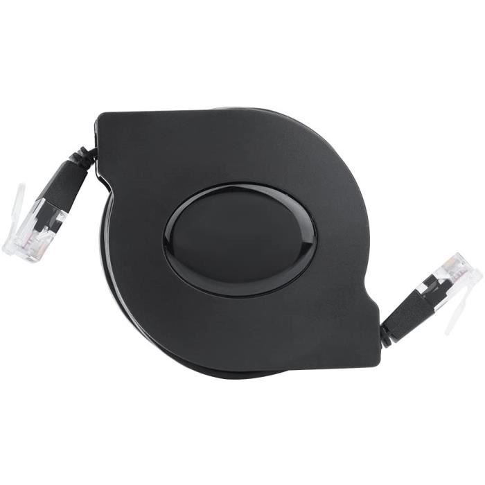 Câble réseau Cat7, rétractable pour réseau de routeur Modem Switch ...