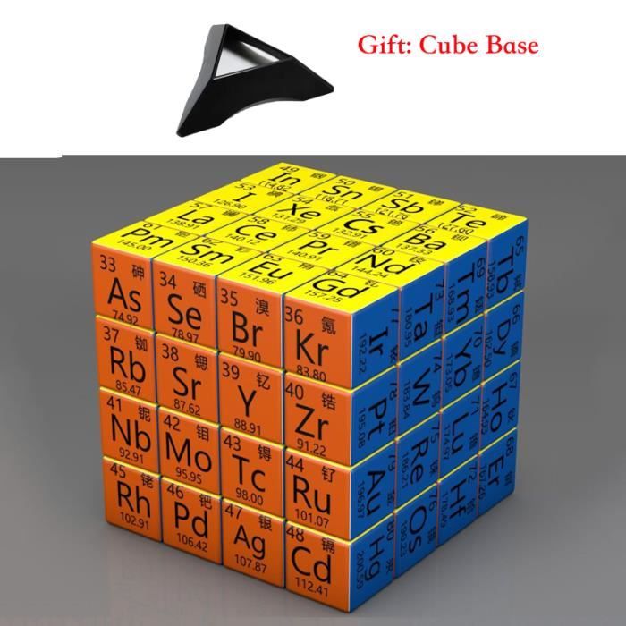 Type 2 - Kid 3x3x3 Magic Cube with Base Chemical Periodic Table Physics ...