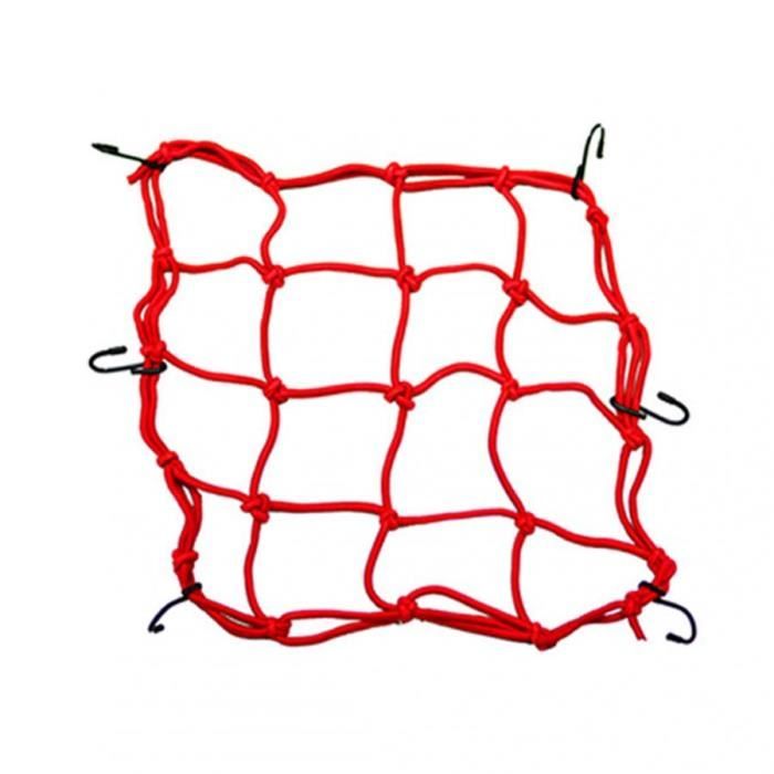 Filet élastique - A8523 - Sac-filet de coffre - Rouge - Pour moto ...