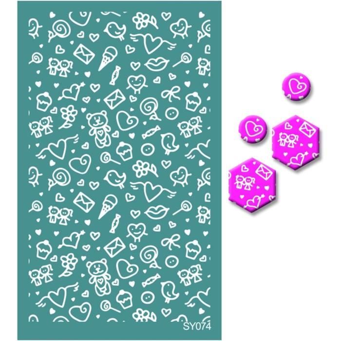 23 Styles De Pochoirs En Polymère Sérigraphiés For Argile, Kit De ...