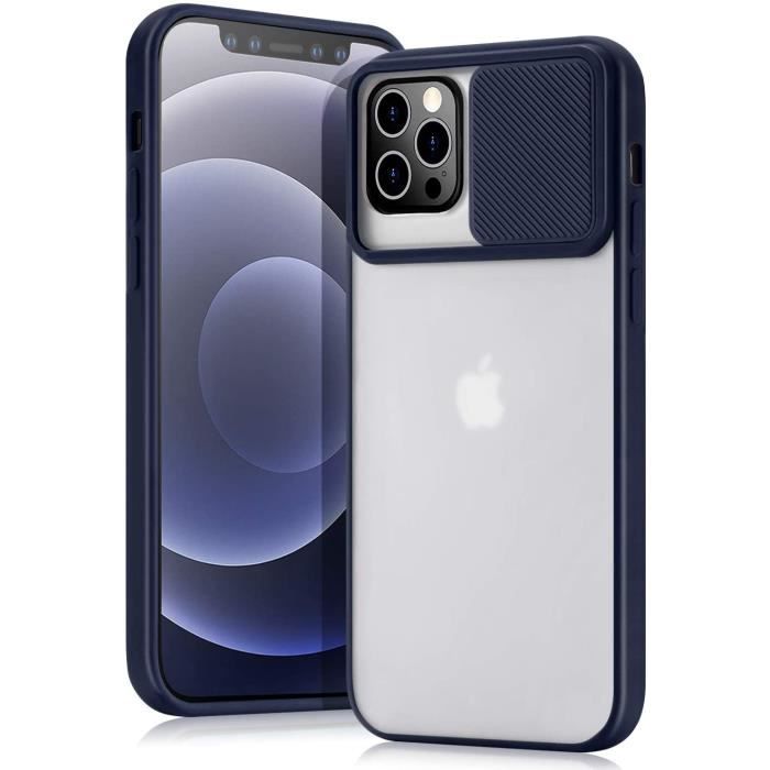 Coque pour iPhone 12 Pro Coque avec Protection Caméra Glissante Anti ...
