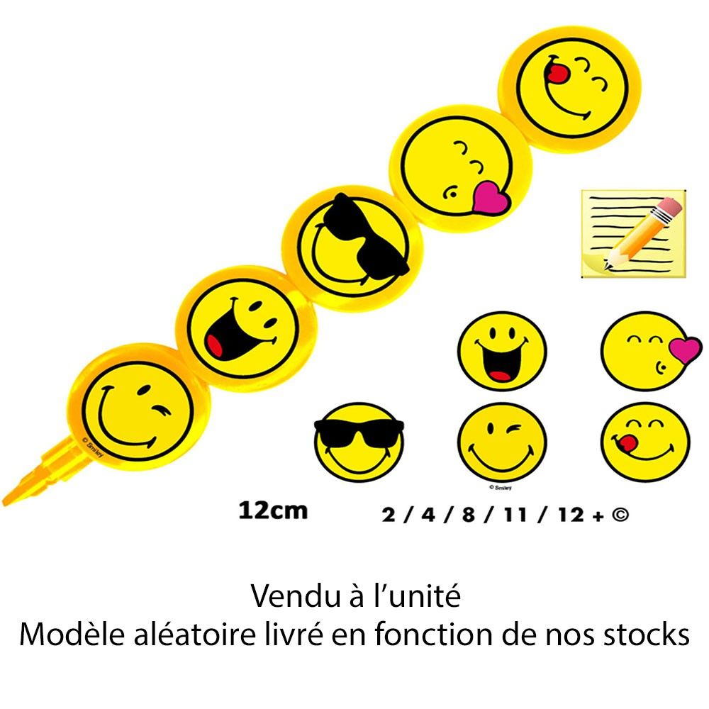 CRAYON POUSSE MINE SMILEY 12CM BLANC - Cdiscount Beaux-Arts et Loisirs ...