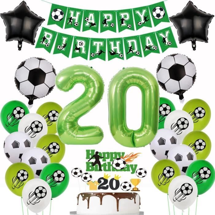 Décoration 20 Ans Anniversaire Foot, Ballon 20 Ans Anniversaire ...