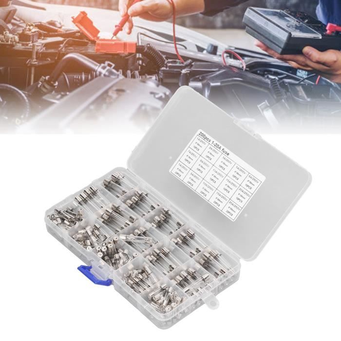 Fusibles En Verre Lot De 200 Fusibles De Voiture En Verre 250 V 5 X 20 Mm 6 X 30 Mm Pour ...