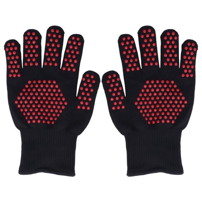 ROM Gants résistants à la chaleur 25cm Doigts séparés Mitaines Outil de ...