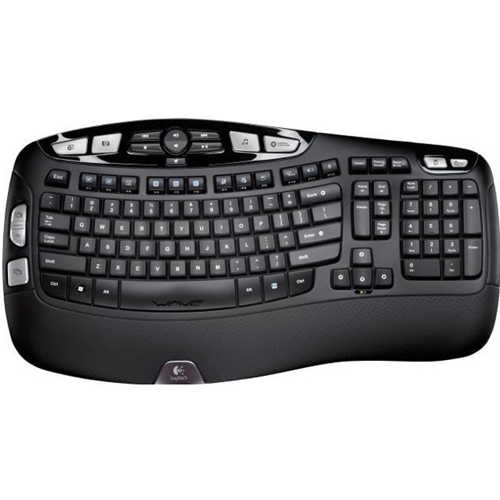Logitech Wireless Keyboard K350 Clavier sans fil 2.4 GHz Disposition R ...