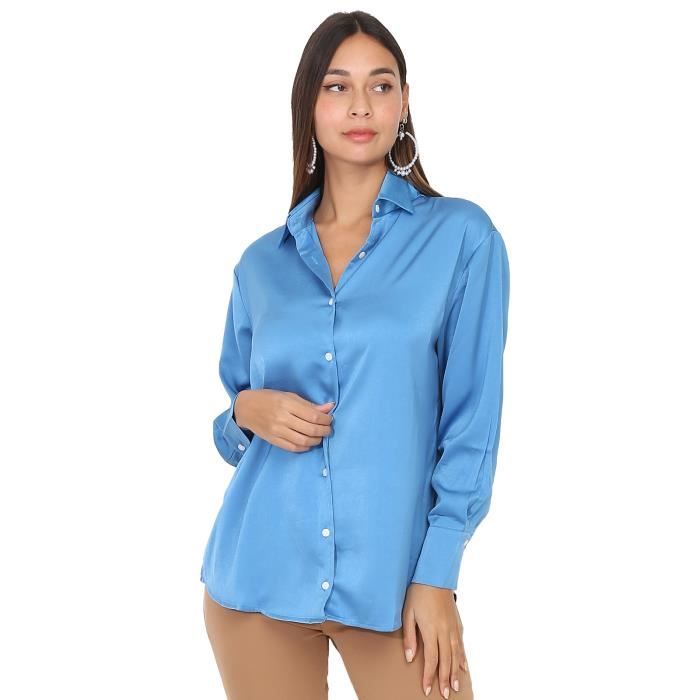 Chemise fluide et légère classique Bleu - Cdiscount Prêt-à-Porter