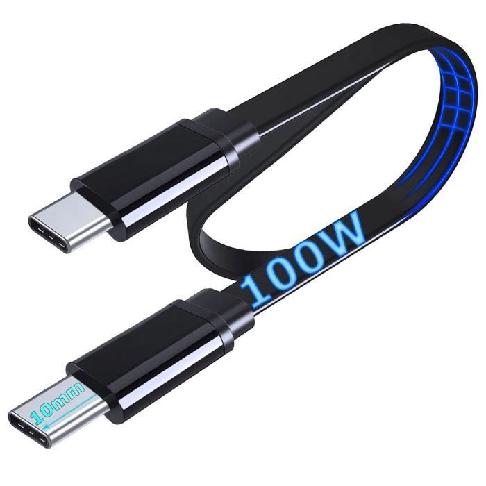 1M Plat Usb-C Vers Usb-C 100W Câble Charge Rapide Pour Iphone 15 Plus ...
