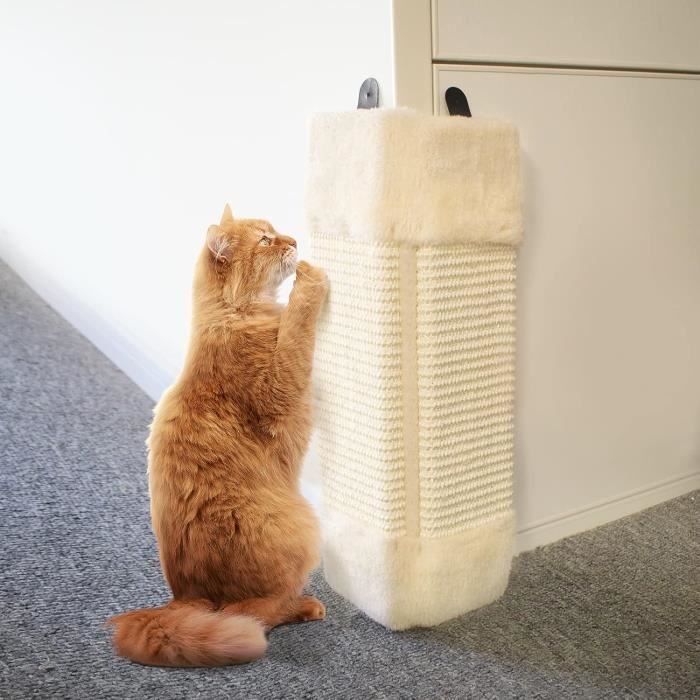 Griffoir d'angle pour Chat Fixation Mural pour Coin avec Tapis à ...