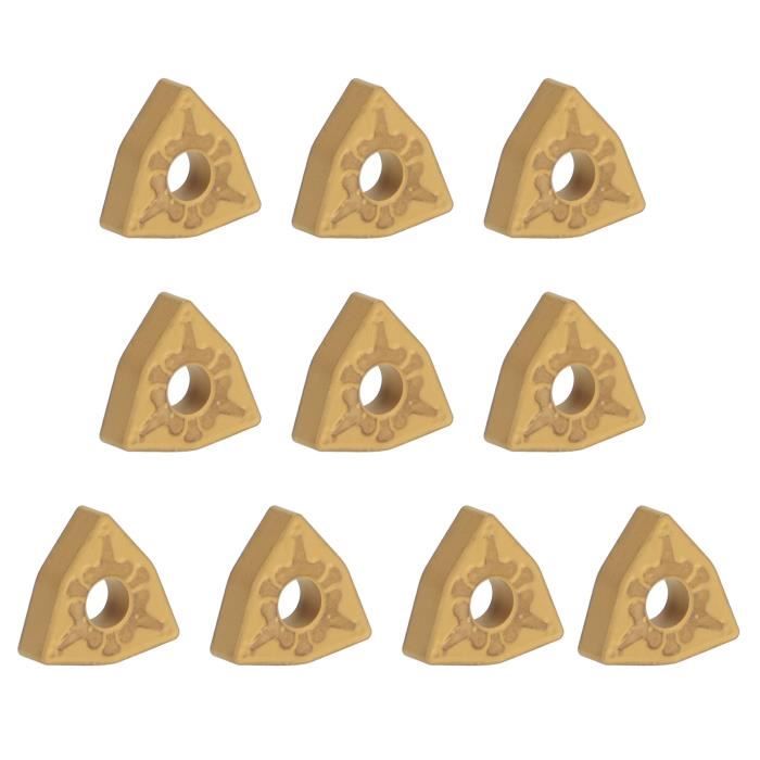 Tbest outil d'insertion en carbure 10 pièces Carbure Insert Lame Tournante CNC Tour Cutter Outil ...