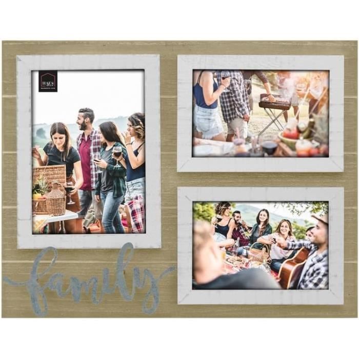 Cadre Multi Photo Vintage En Bois Avec Texte Family - Pour Photos ...