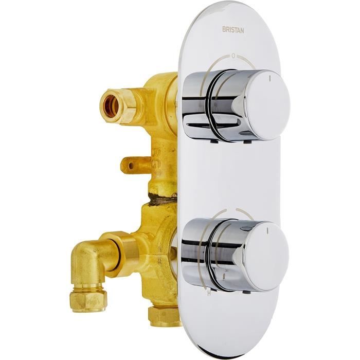 Exd Shcdiv C Exodus Robinet De Douche Thermostatique Encastré Double ...