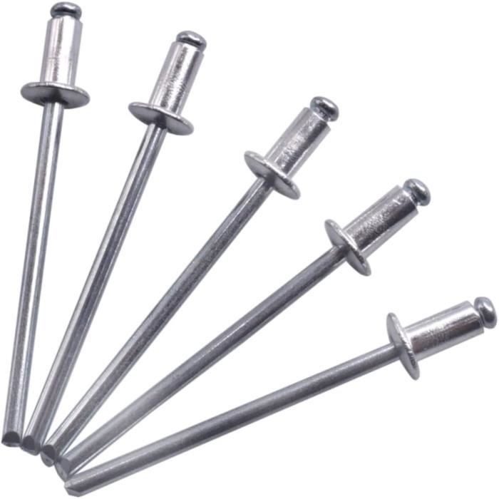 Lot De 100 Rivets Aveugles 3,2 X 6 Mm, Type Ouvert À Tête Bombée, Din ...