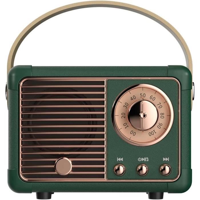 Haut-Parleur Bluetooth - ZGEER - Rétro - Radio Portable - Compact ...