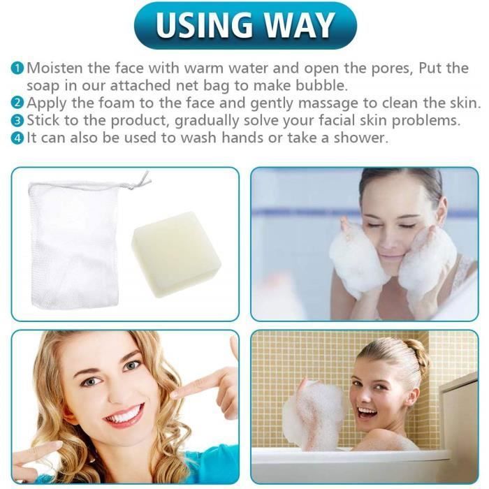 Savon au Sel de Mer Savon de Lait de Chvre Naturel pour Soulager ...