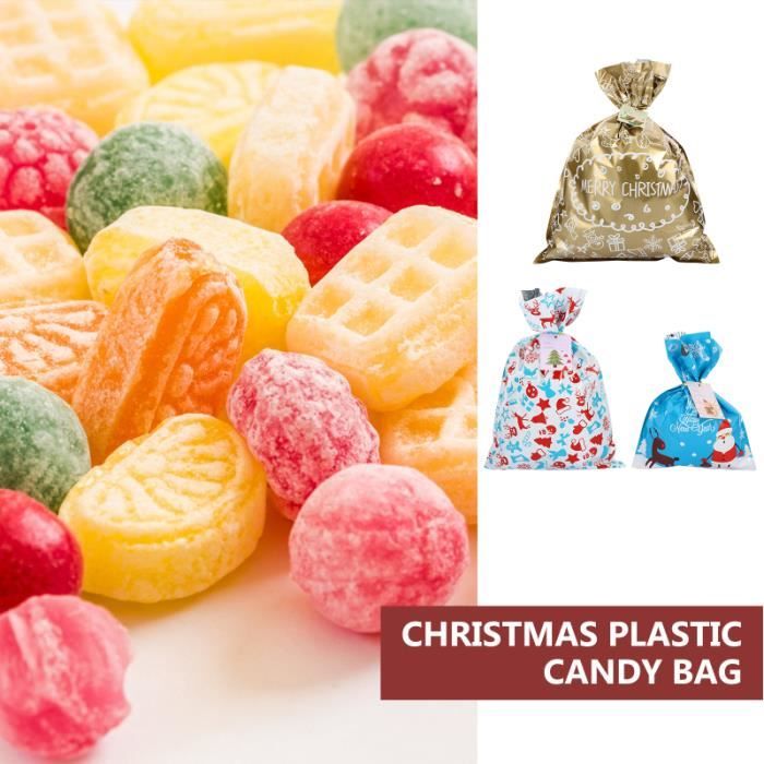 60 Pièces de Noël Cordon Sacs de Bonbons Pratiques Pour Centre Magasin ...