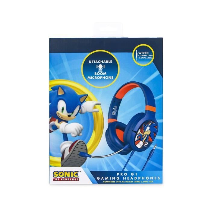 Casque de jeu - SONIC THE HEDGEHOG - Pro G1 - Microphone intégré - Haut ...
