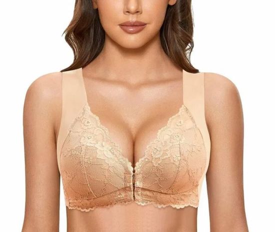 Soutien Gorge Ouvert Devant sans Armature - Soutiens-Gorge de Sport - Femme Push Up Bra Yoga ...