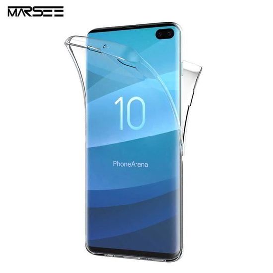 Coque Samsung Galaxy S10 Plus, Transparent Silicone Gel Case Intégral ...
