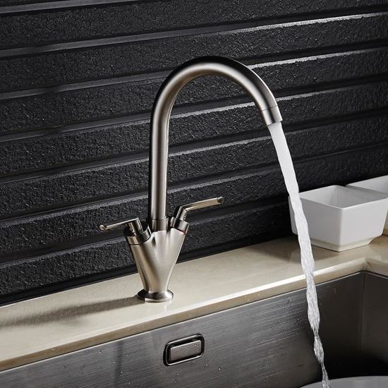 Auralum® Mitigeur de Cuisine Robinet de Cuisine avec Deux Commandes ...