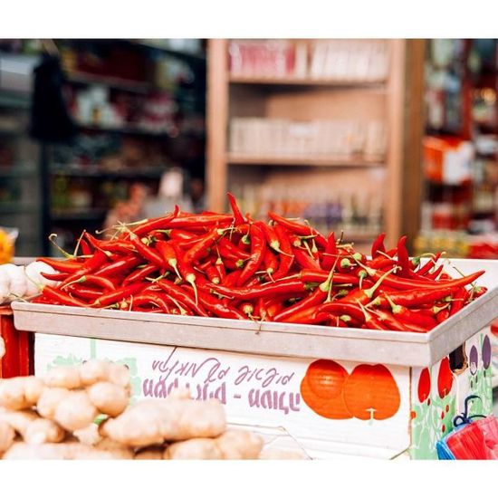 Poster Affiche Piments Rouges Epices Piquantes(50x59cmB) - Cdiscount Maison