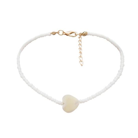 Vintage métal perle perles de riz amour pendentif collier bijoux pour ...