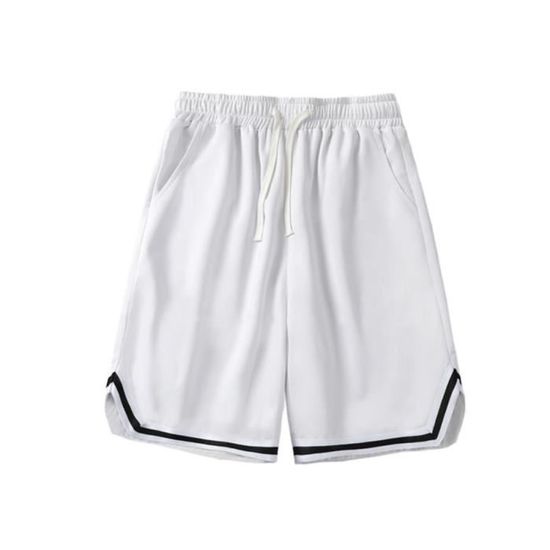 Short de basket homme été ample blanc jambe large sport casual ...