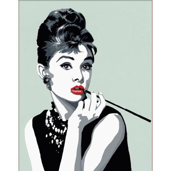 Peinture au numéro : Numéro d'Art Grand Format Classique : Audrey ... Peinture au numéro : Numéro d'Art Grand Format Classique : Audrey ...