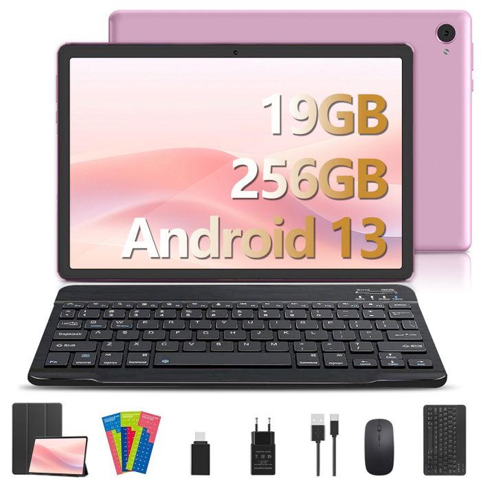Tablette Tactile 10 Pouces - Android 13 - 19 Go RAM - 256 Go ROM - WiFi 5G - Rose - Cdiscount ...