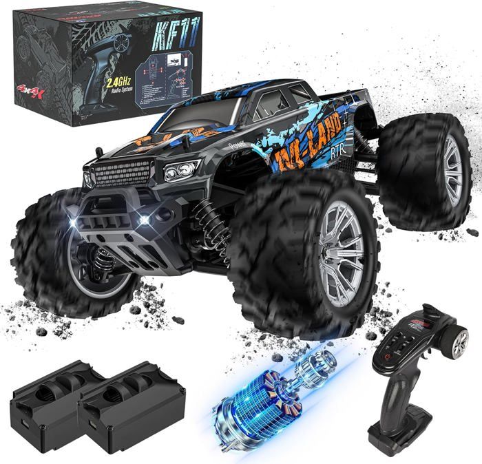 Voiture 50km/h Voiture Télécommandée 4x4 Lischwert 1:18 - 50km/h - 2 Batteries - 40min Autonomie ...