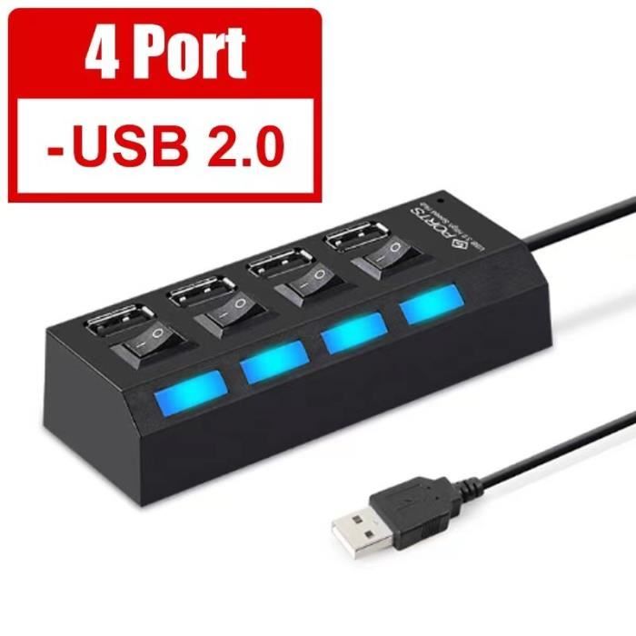 4 ports USB 2.0 - HUB USB 2.0 Multi USB 2.0 HUB USB2 Multiport ...
