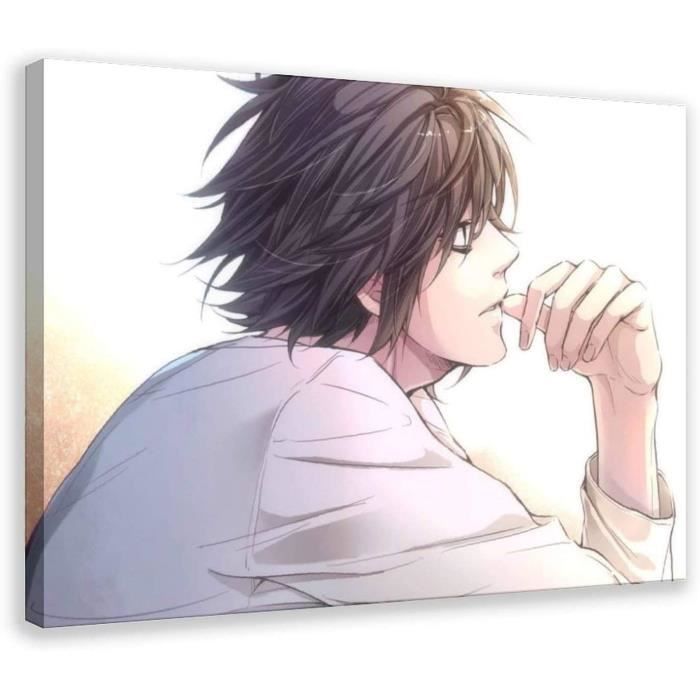 AIMASHI Poster d'animation Death Note L 3 sur toile pour décoration de ...