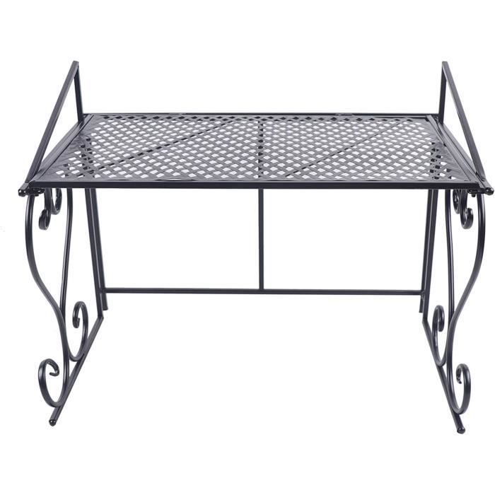 Étagère à micro-ondes sur pied pour plan de travail, étagère à épices, 2 niveaux, support pour ...