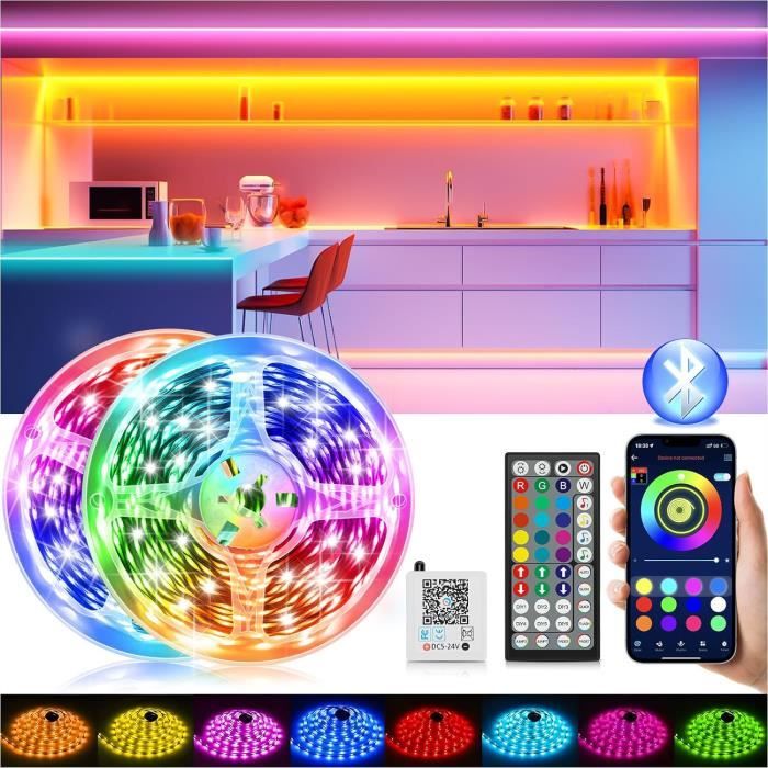 Ruban Led, 10M Flexible Rgb Bande Led Decoration Chambre, Bluetooth App ...