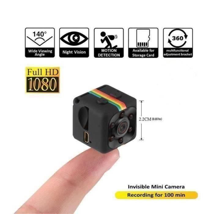Caméra Cachée 1080P Mini Caméra Spy Web Portable HD avec Vision ...