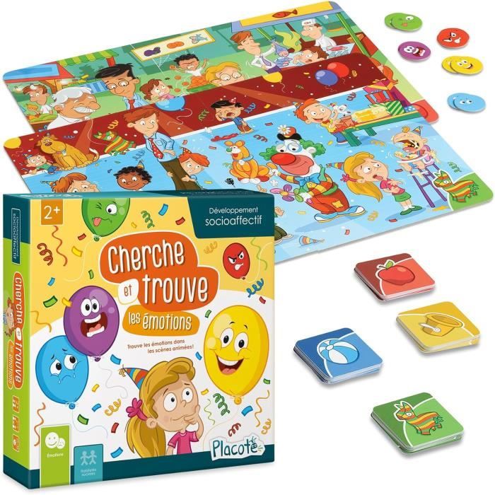 Cherche Et Trouve Les Émotions - Jeu Éducatif, 2 Ans À 5 Ans, Pla19 ...