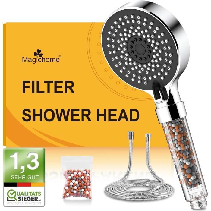 Pommeau De Douche Avec 2m Tuyau Filtre Economie Deau Pommeau Douche