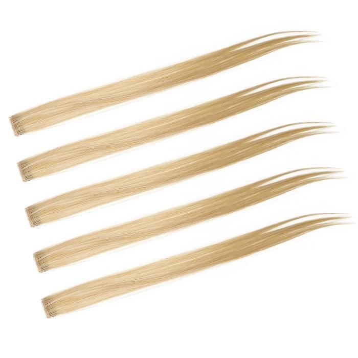 Postiche à clipser Clip d'extensions de cheveux raides Olored, clip de ...