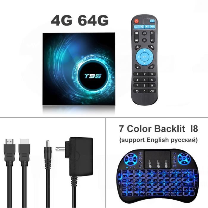 MEDIA STREAMER,4g 64g Fs Boîtier TV T95 Android10 Allwinner H616 Quad ...