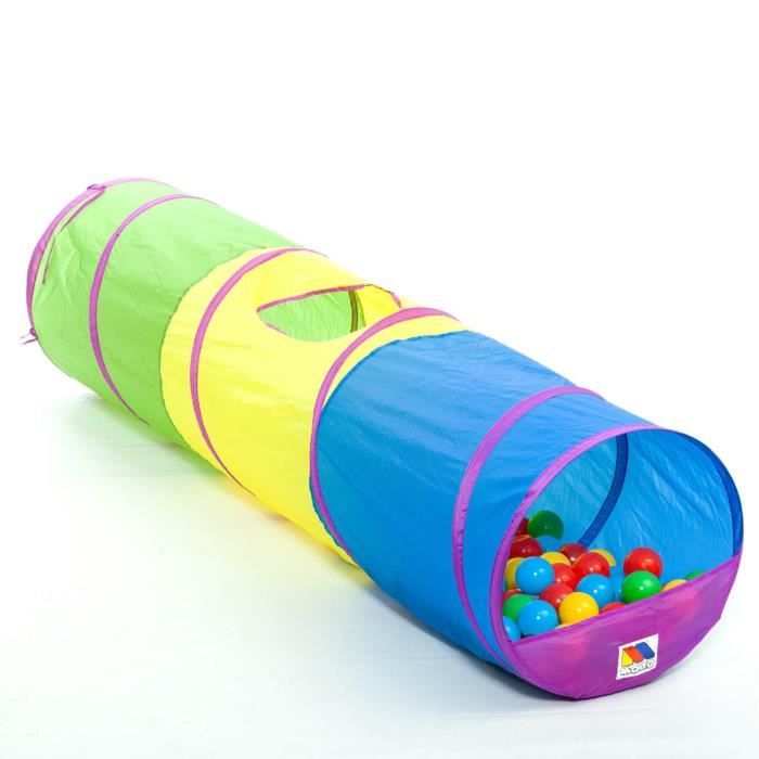 Tunnel pliable pour enfants - MOLTO - Inclut 25 balles - Bleu ...