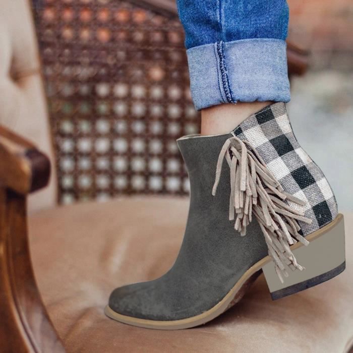 Chaussures à talons bas à bout rond et à talon plat pour femmes ...